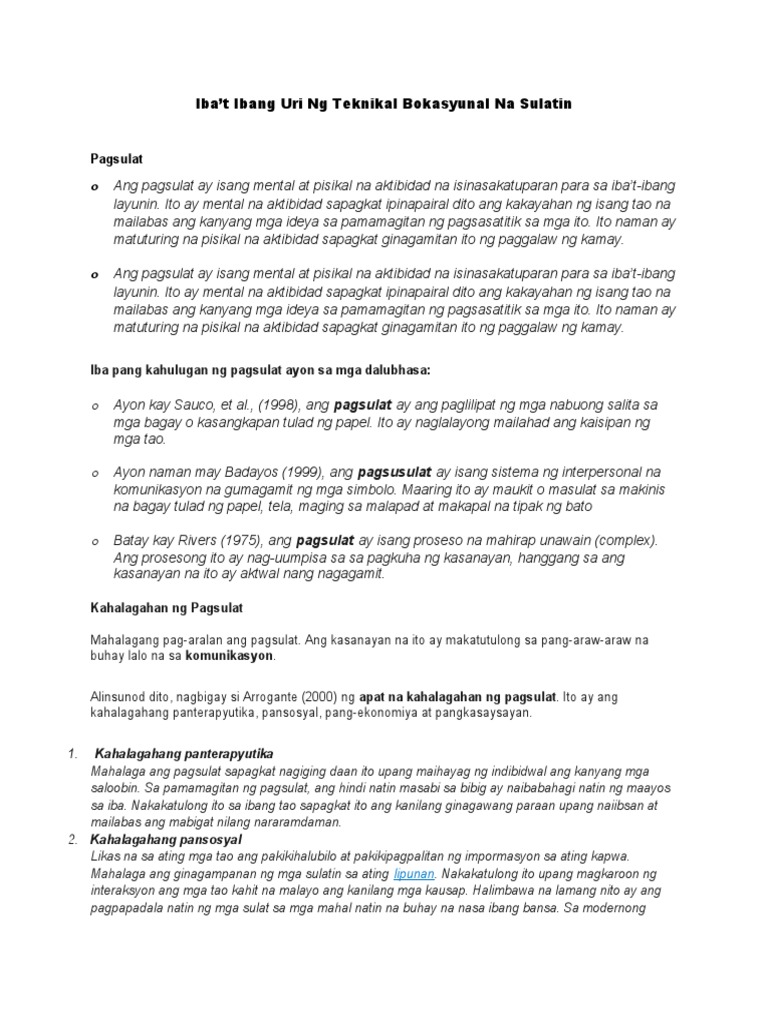 Filipino Task | PDF