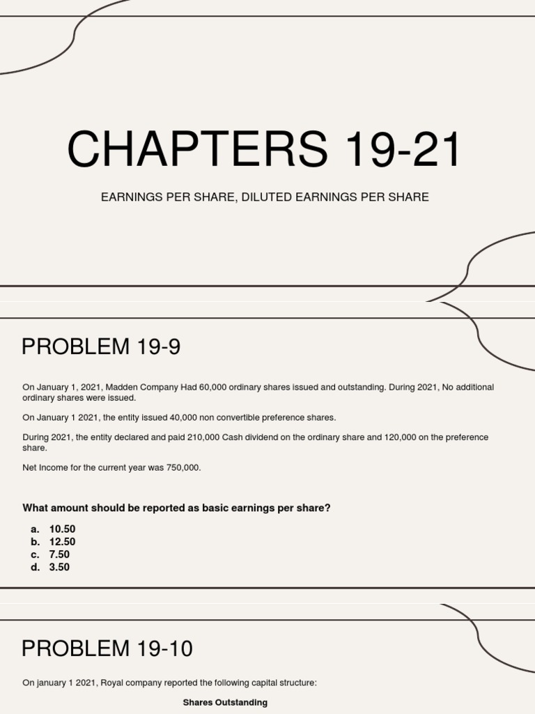 Weighted Average Shares Calculation | PDF | Preferred Stock | Earnings ...