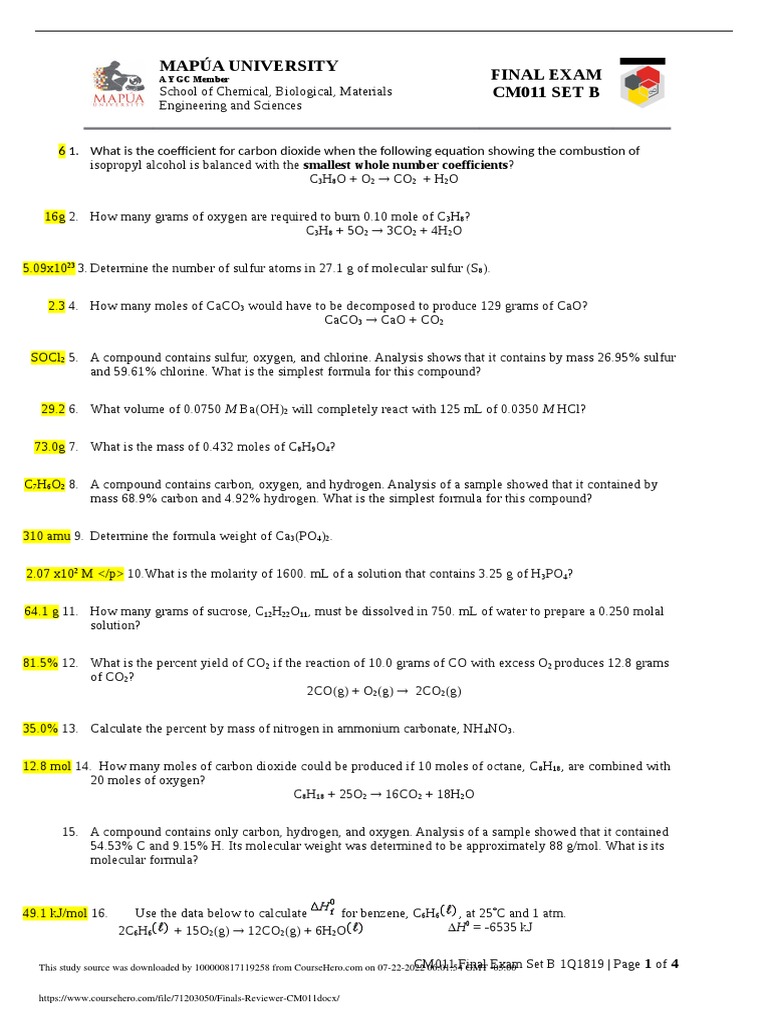 Finals Reviewer CM011 | PDF