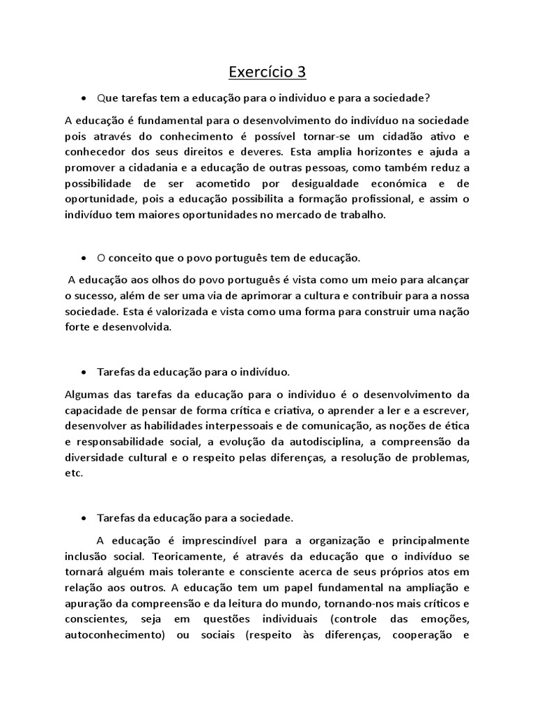 Ex. 3 UFCD 10649 | PDF | Humano | Sociedade