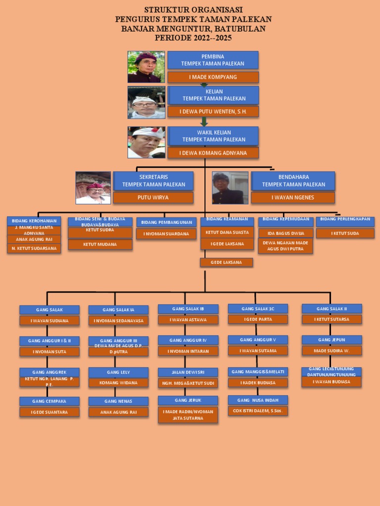 STRUKTUR ORGANISASI PENGURUS (Edik) | PDF