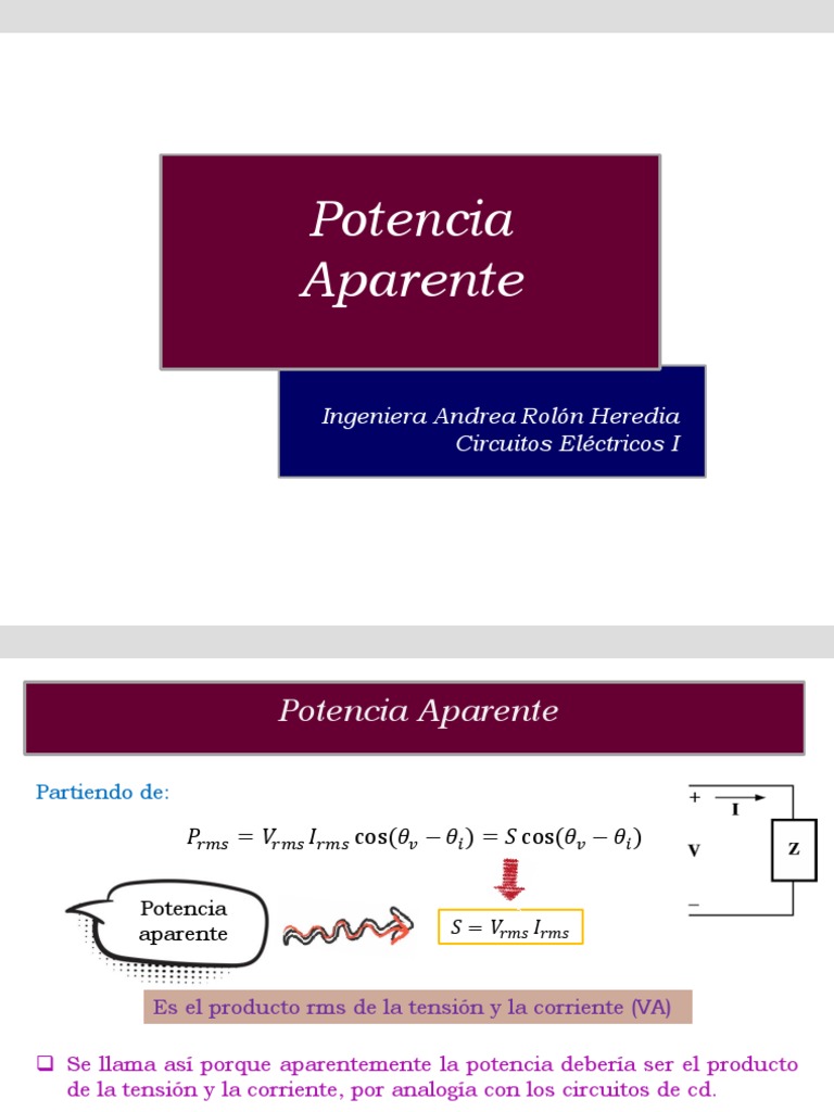 Potencia Aparente, Factor de Potencia V2 | PDF | Energia electrica ...