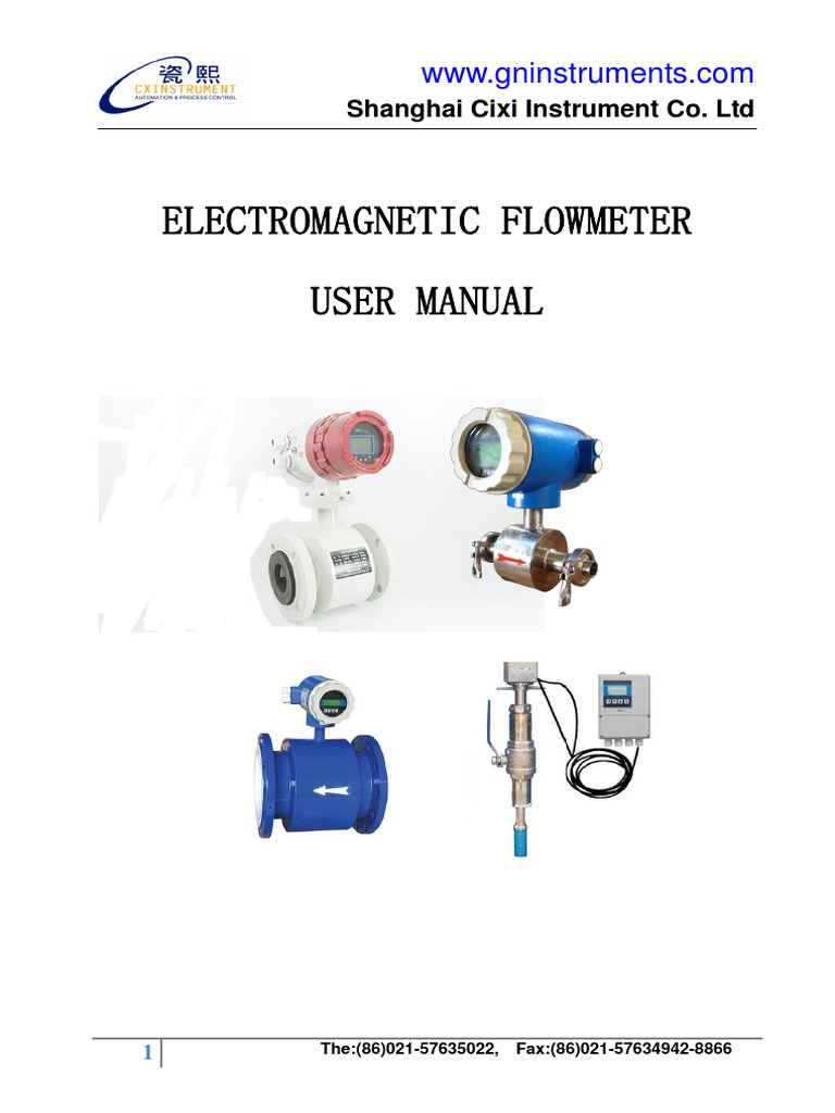Electromagnetic Flowmeter User Manual | PDF