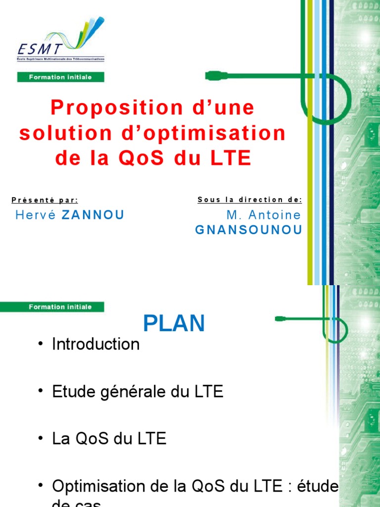 PROPOSITION D'UNE SOLUTION D'OPTIMISATION DE LA QoS DU LTE | PDF | LTE ...