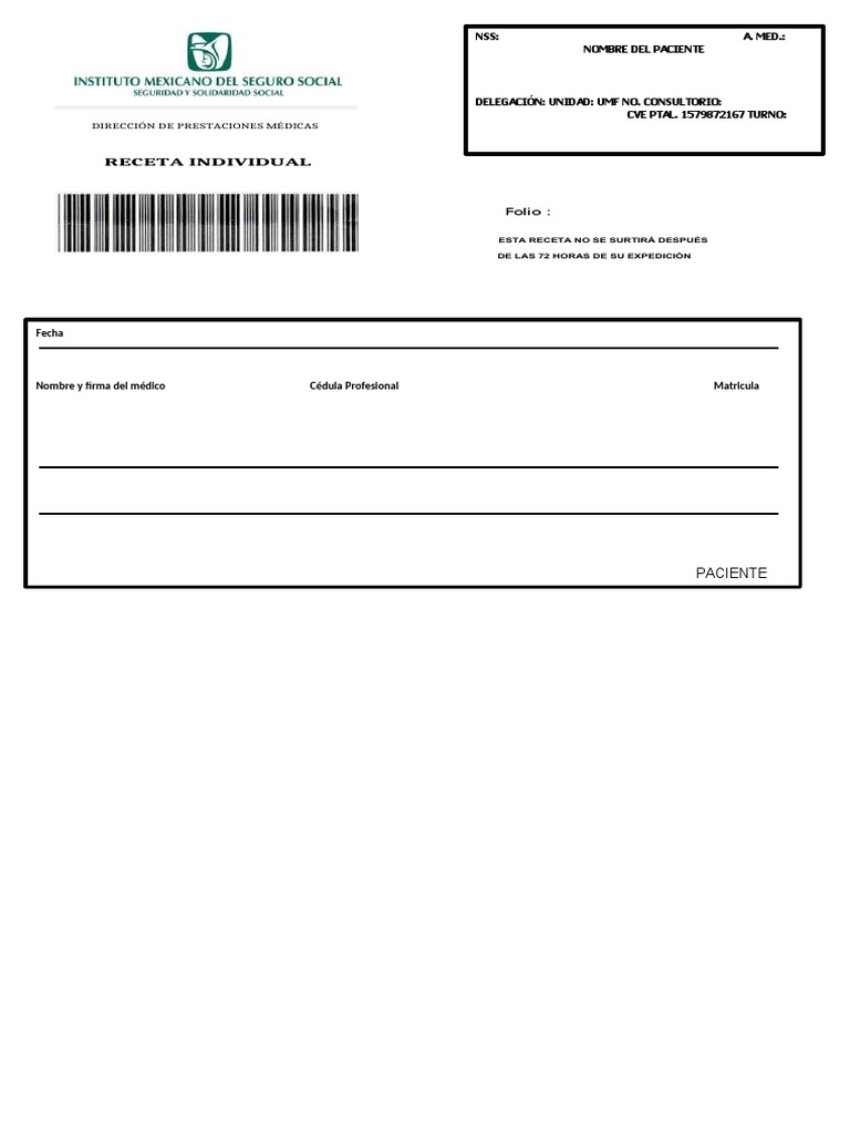 Receta Imss | PDF