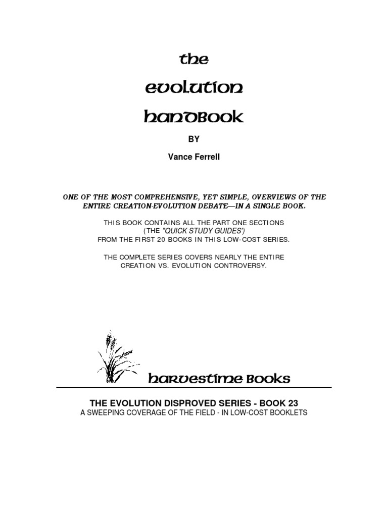 SDA - Vance Ferrell - The Evolution Handbook | PDF | Stars | Redshift