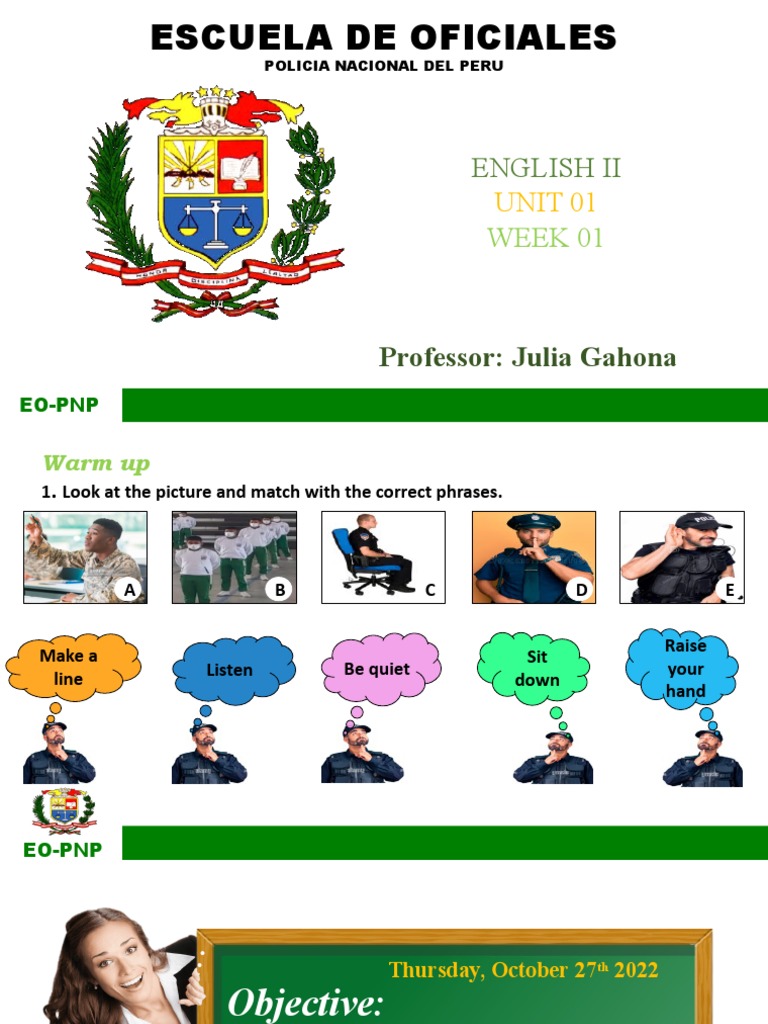 Week 01 - Classroom Language & Verb To Be | PDF | Communication ...