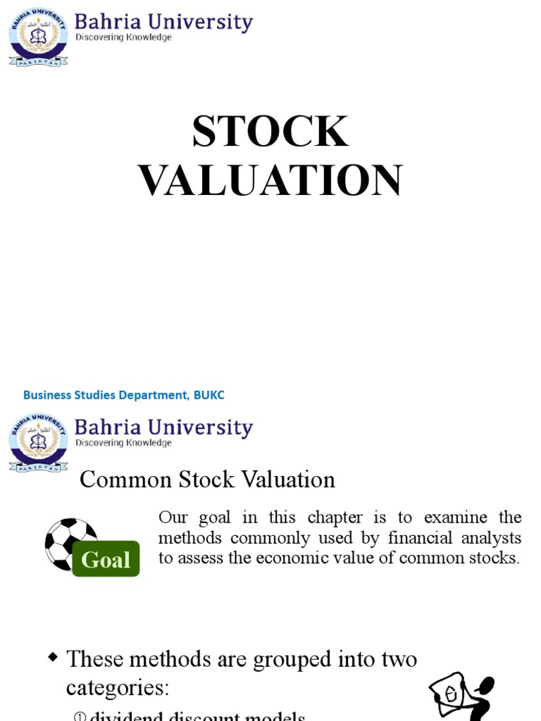 Lecture 07 | PDF | Stocks | Valuation (Finance)