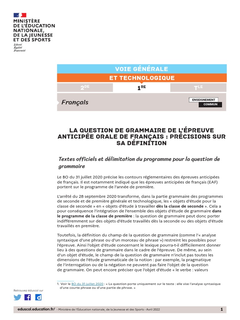 Exemples de Questions de Garmmaire22 | PDF | Phrase | Clause