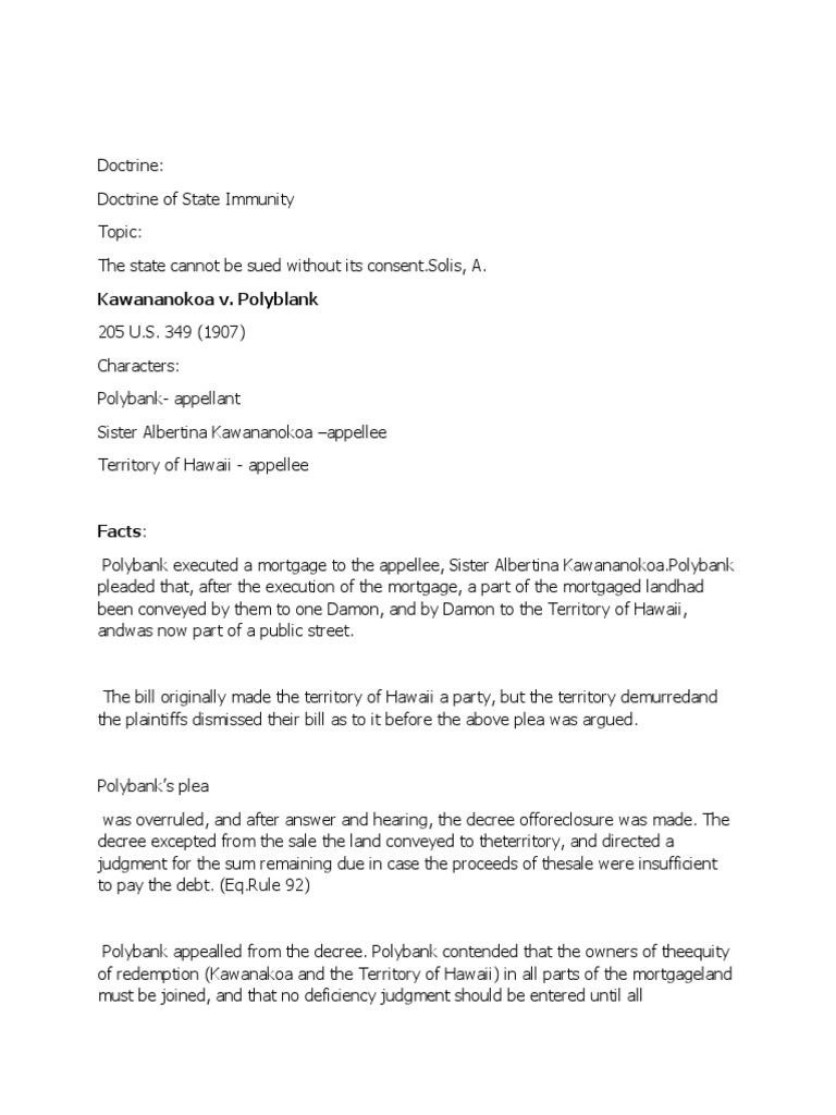 State Immune From Suit Cases | PDF | Lawsuit | Sovereign Immunity