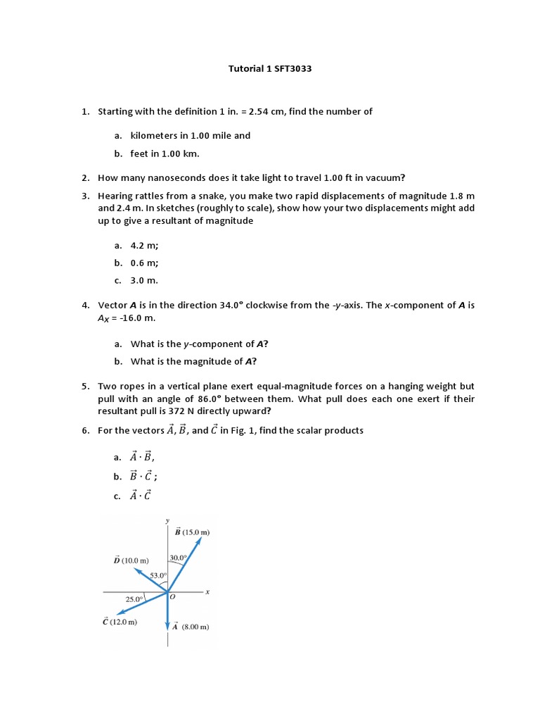 Tutorial 1 SFT3033 | PDF