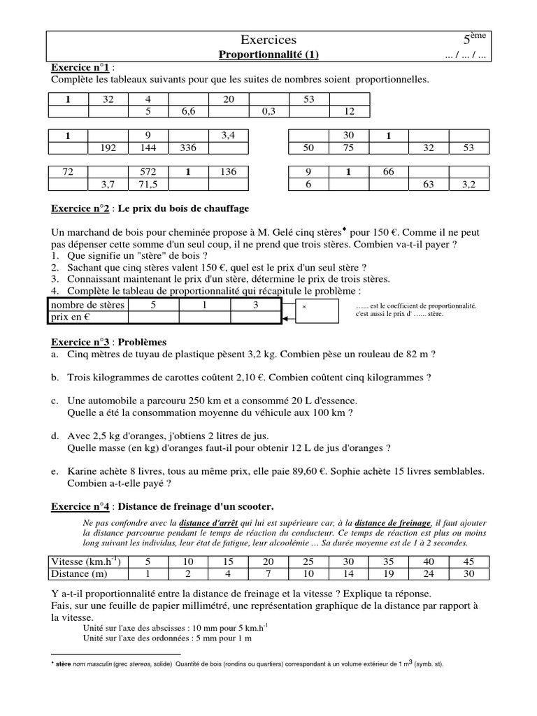 2 Proportionnalité 5eme | PDF | Métrologie | Quantité