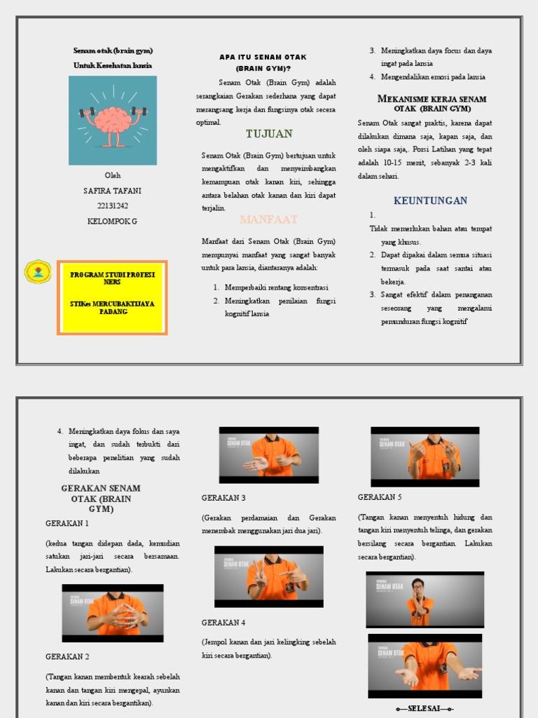 Leaflet Senam Otak | PDF