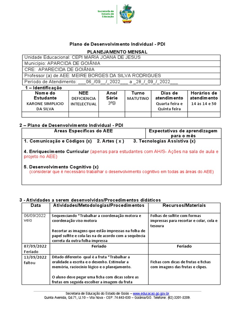 7 Setembro KARONE PDI ok | PDF | Imagem | Cognição