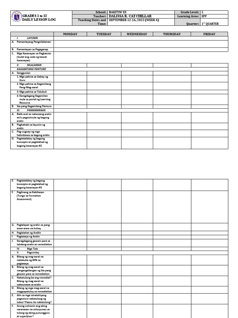 DLL A4 Size Template | PDF