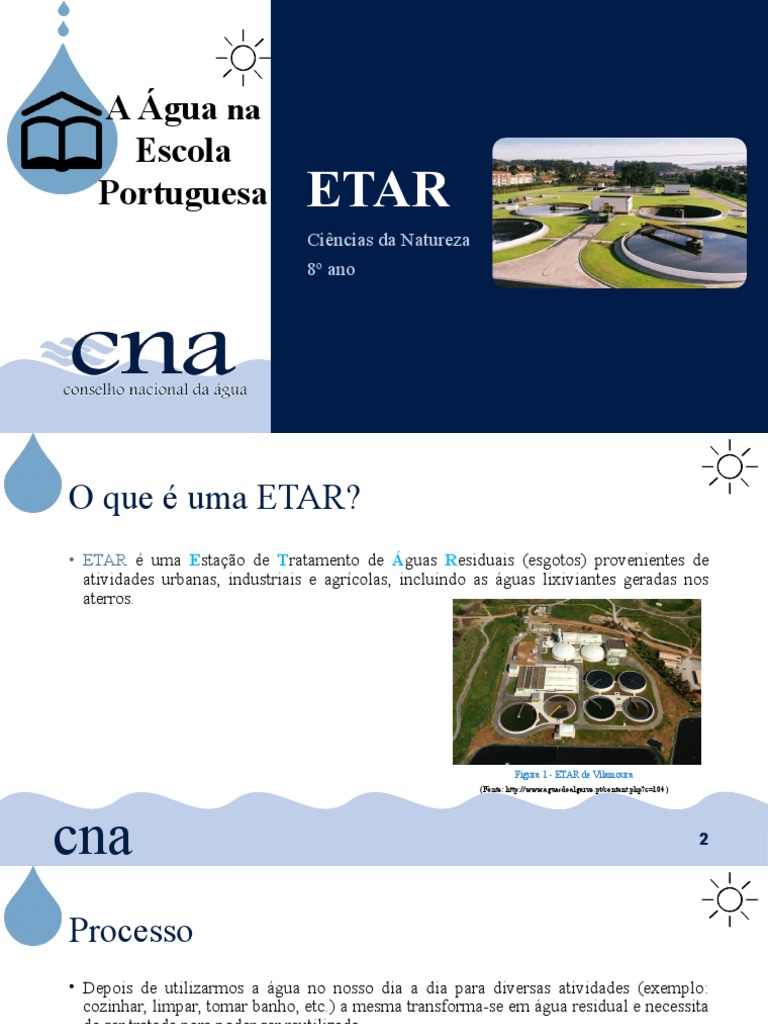 Funcionamento de uma ETAR | PDF | Águas residuais | Química