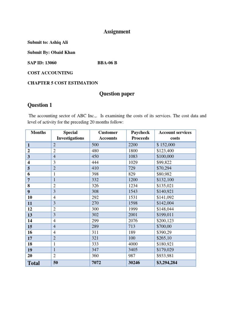 Cost Accounting Questions Chapter 5 | PDF