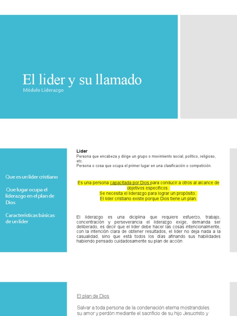 Liderazgo Cristiano según la Biblia | PDF | Liderazgo | Dios