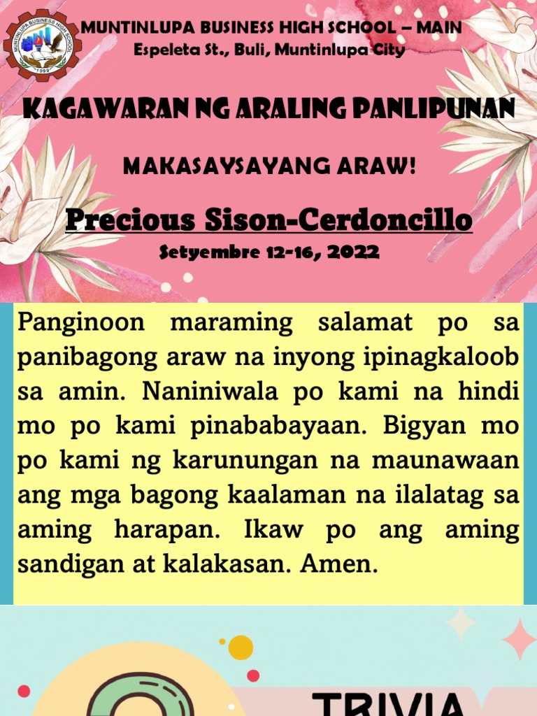 Q1 Ap8 Week-3 Day-1 | PDF