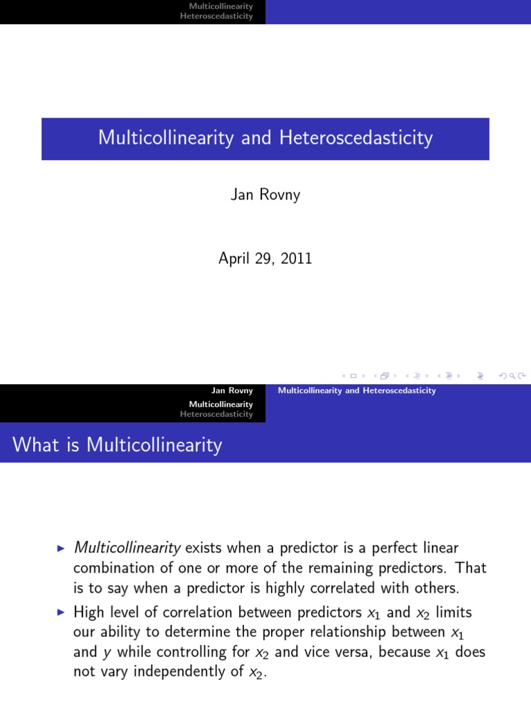 10 Multicollinearity&Het | PDF | Multicollinearity | Errors And Residuals