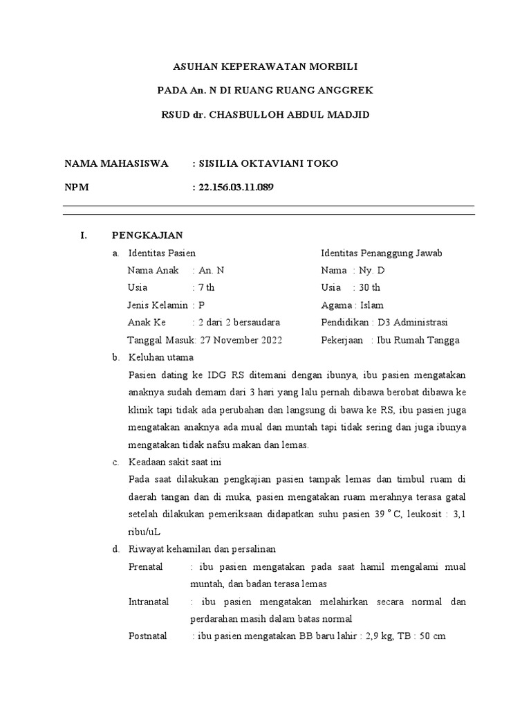 Asuhan Keperawatan Morbili | PDF