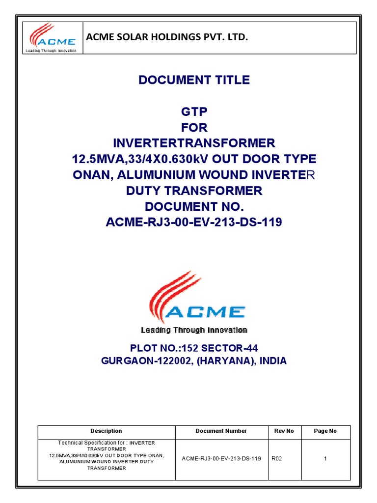 Acme GTP | PDF