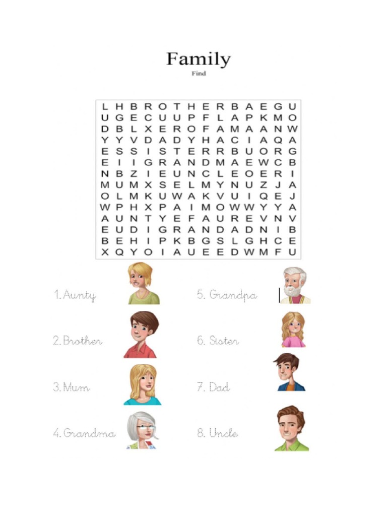 Family Members 2nd Grade | PDF