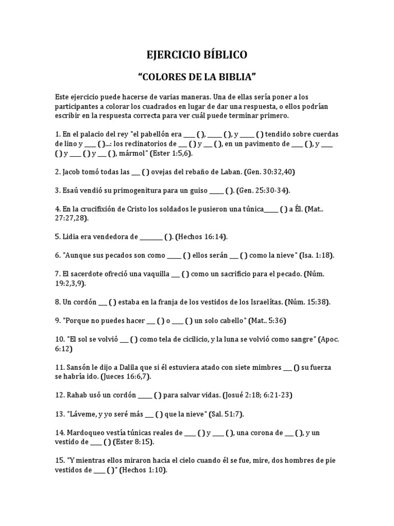 Colores de La Biblia | PDF