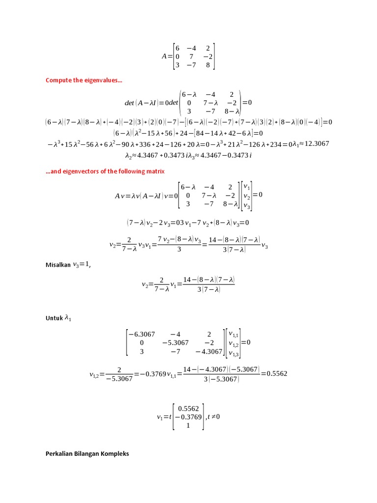 Homework 2 MATEK 2022 | PDF | Eigenvalues And Eigenvectors | Matrix Theory