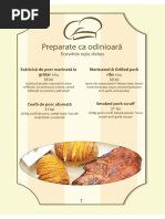 Meniu Axel - Prețuri și Opțiuni | PDF