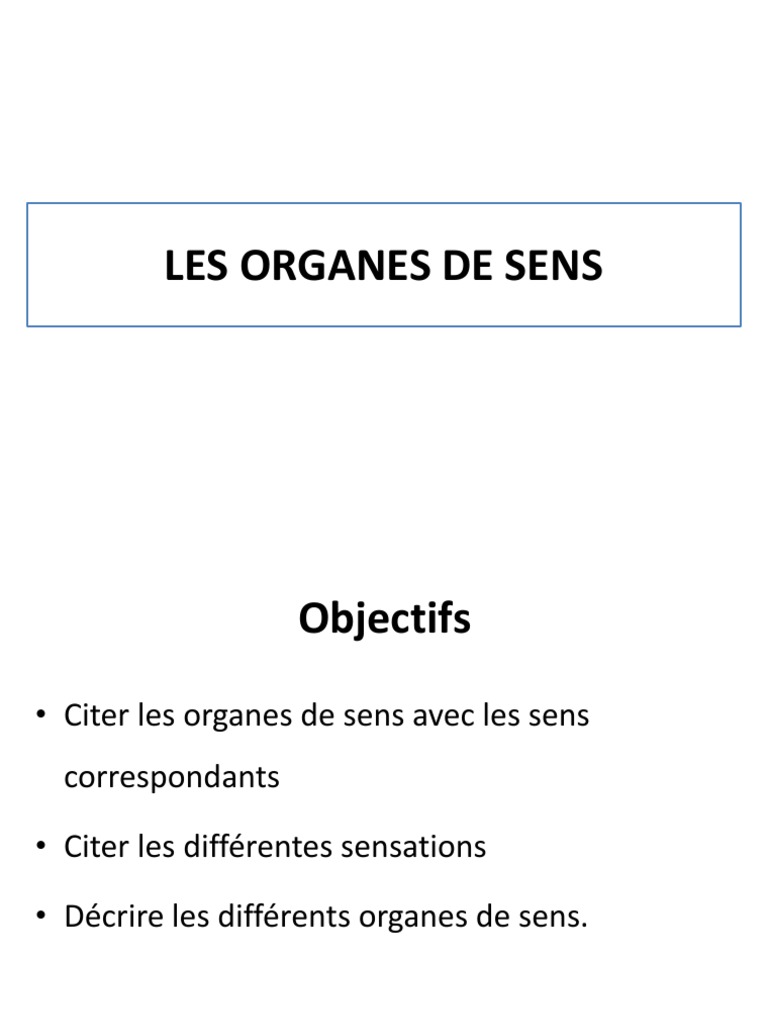 Les 5 organes de sens et leurs rôles | PDF | Oreille | Langue