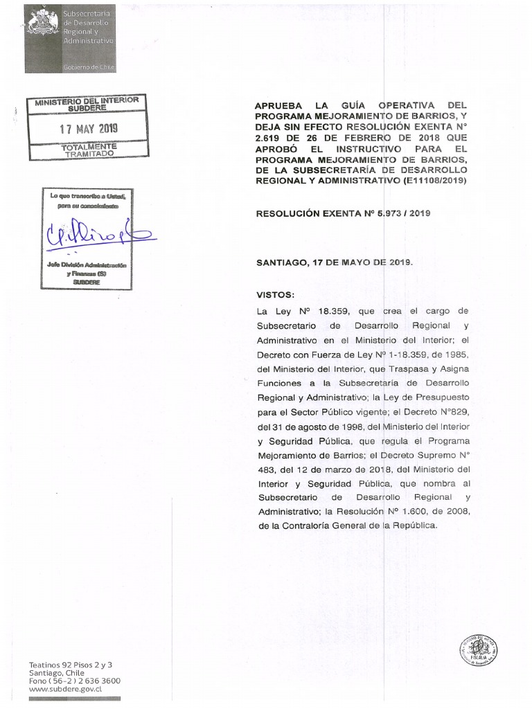 Res 5973 Guia Operativa PMB 2019 | PDF