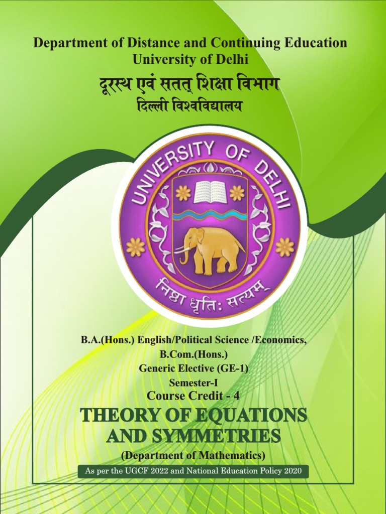 Theory of Equation and Symmetries | PDF | Polynomial | Factorization