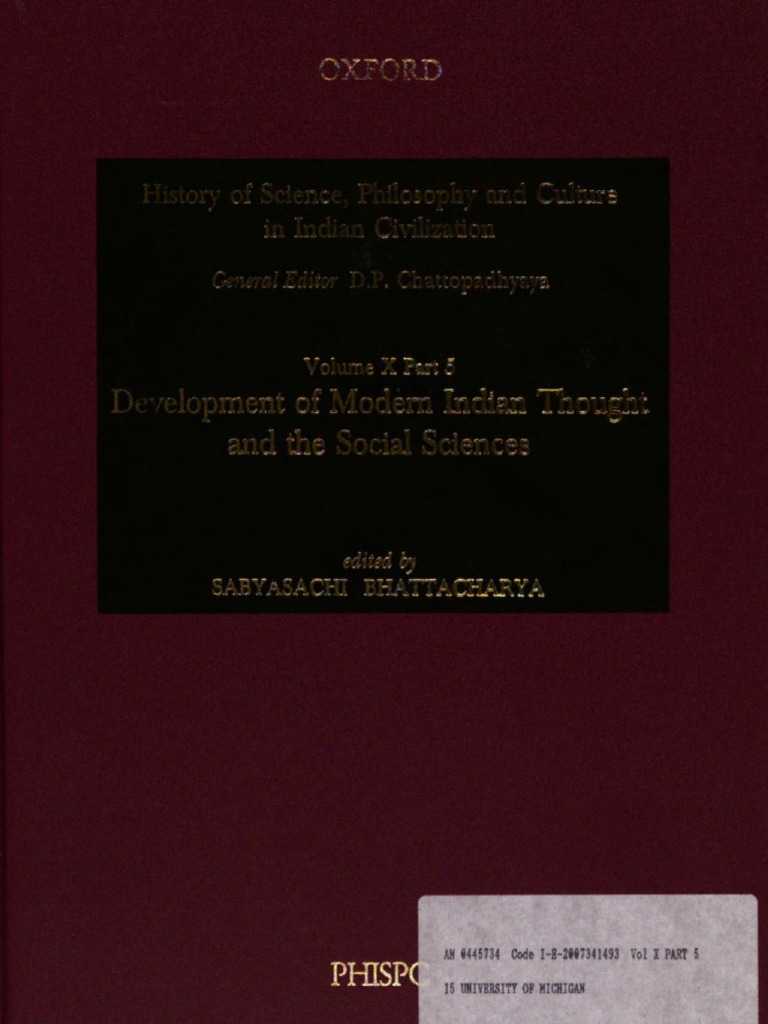 Sabyasachi Bh. - Development of Modern Indian Thought and The Social ...