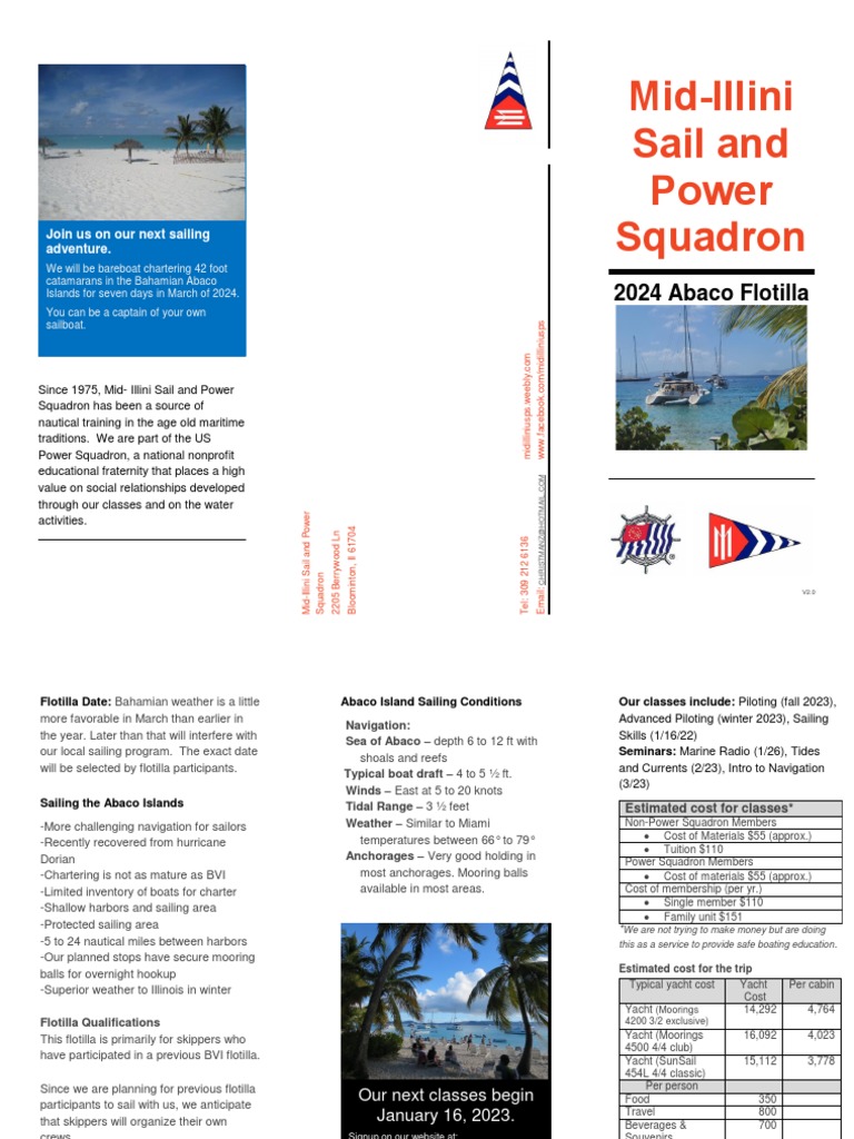 2024 Abaco Sailing Adventure | PDF | Sea | Yacht