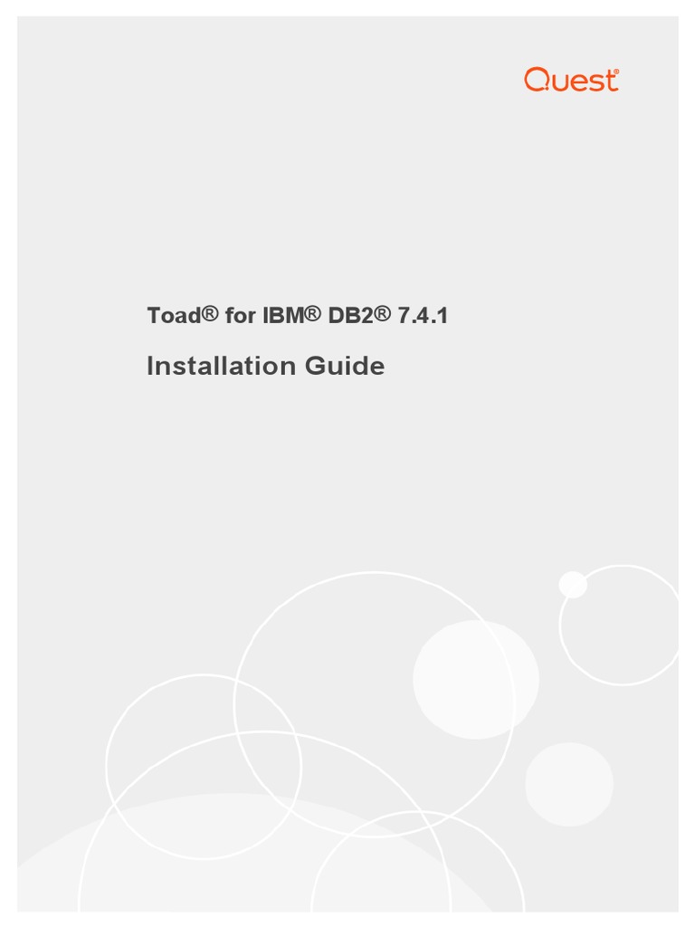 ToadForIBMDB2 7.4.1 InstallationGuide | PDF | Ibm Db2 | Installation (Computer Programs)