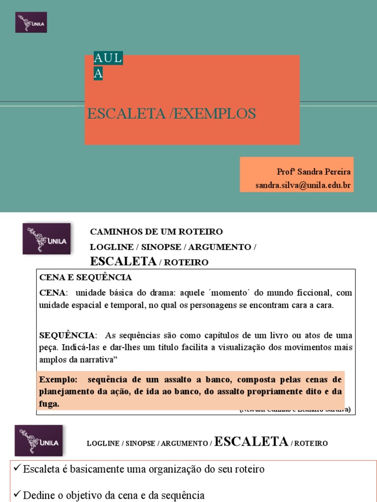 Organizando a estrutura da narrativa: Escaleta como ferramenta para ...