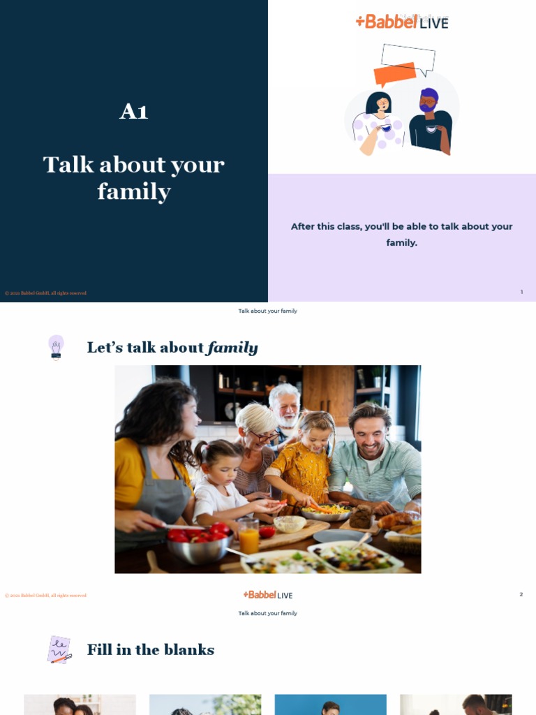 ENG - A1 - 16 Talk About Your Family (3) Rozmowa o Rodzinie | PDF