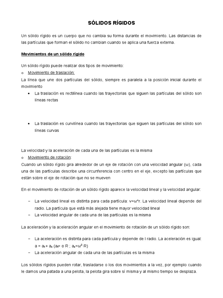 Solido Rigido | PDF