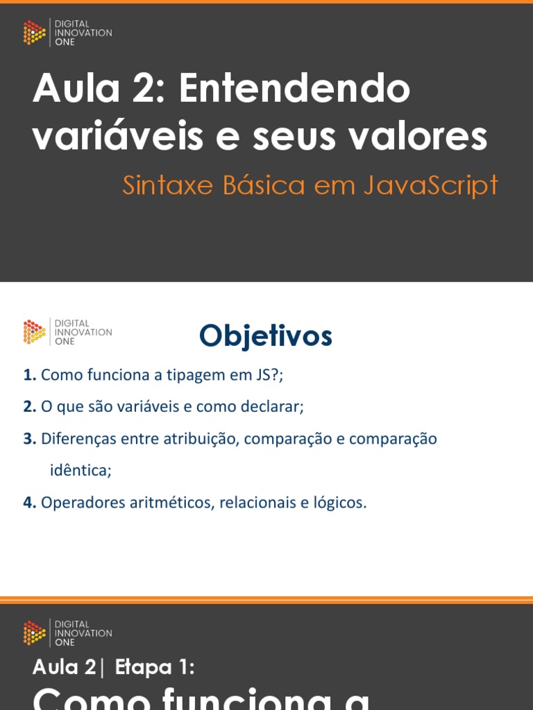 Declarando variáveis e entendendo tipos em JS | PDF | Tipo de dados | Script Java