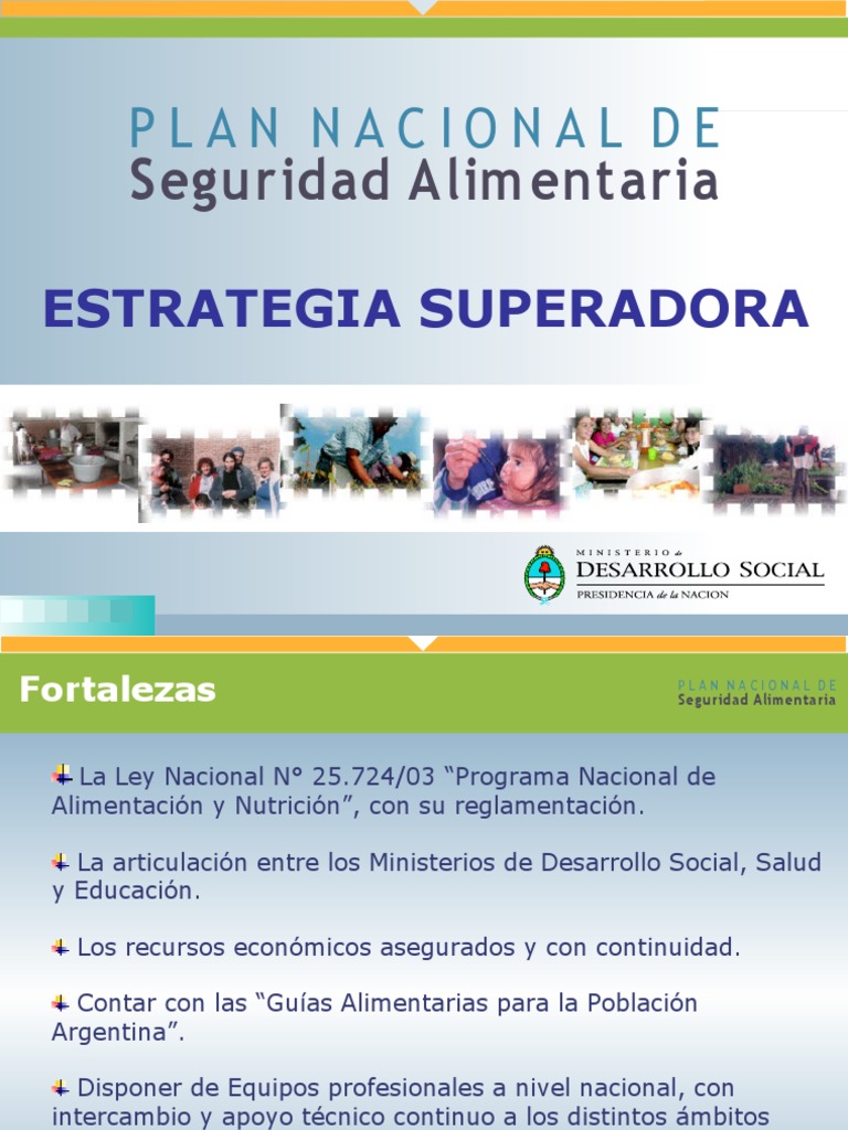 Estrategia de educación alimentaria nutricional del Plan Nacional de Seguridad Alimentaria | PDF ...
