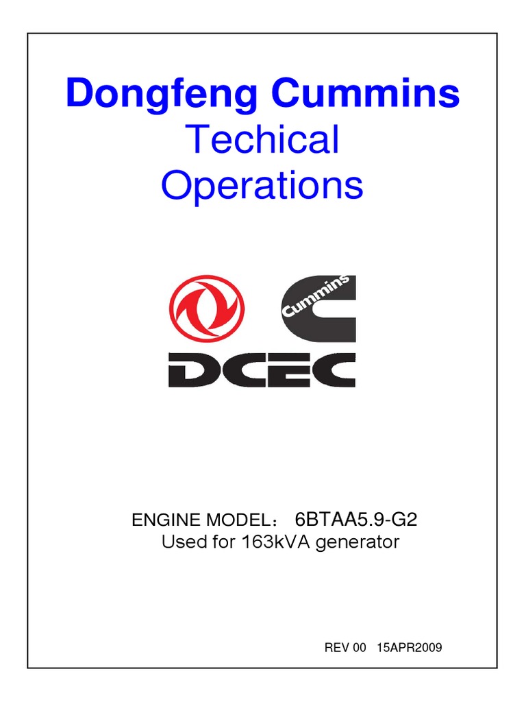 Catalogue Cummins 6BTAA5.9 G2 163kVA | PDF | Turbocharger | Engines