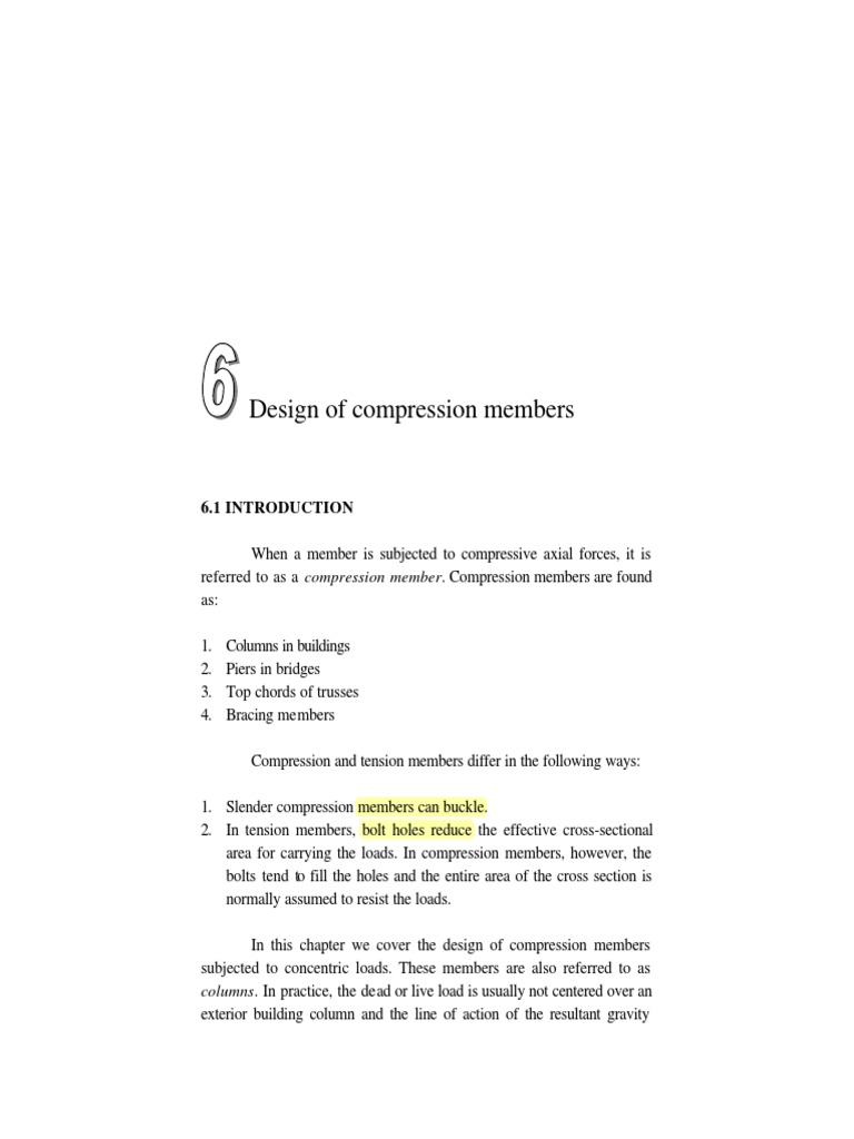 Compression Member Design Principles | PDF | Buckling | Column