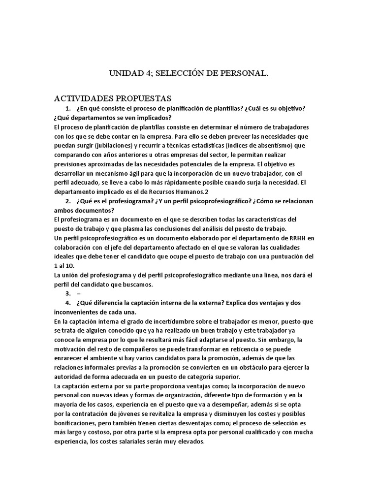 RRHH Tema 4 Ej | PDF | Gestión de recursos humanos | Business