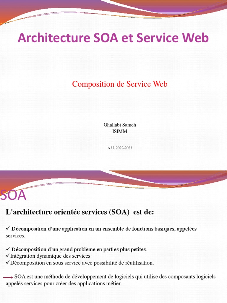 Composition de Services Web SOA | PDF | Architecture orientée services ...