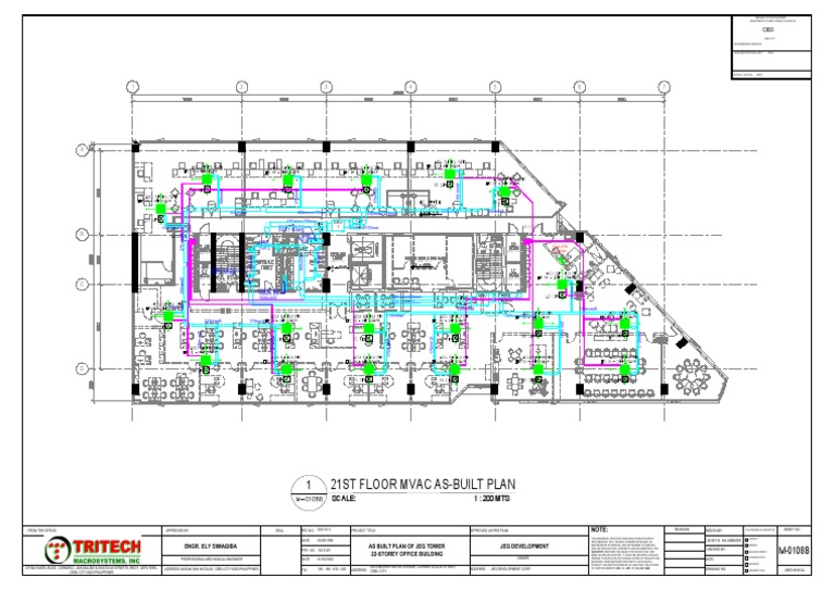 Cebu City Public Works Department HVAC duct layout plan | PDF | Design ...