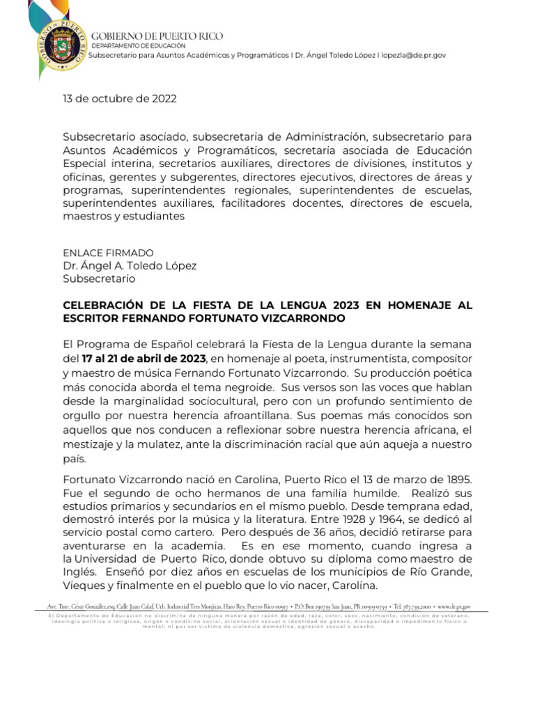 Fiesta de La Lengua 2022 | PDF | Poesía | Puerto Rico