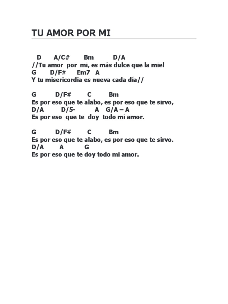 Tu Amor Por Mi | PDF