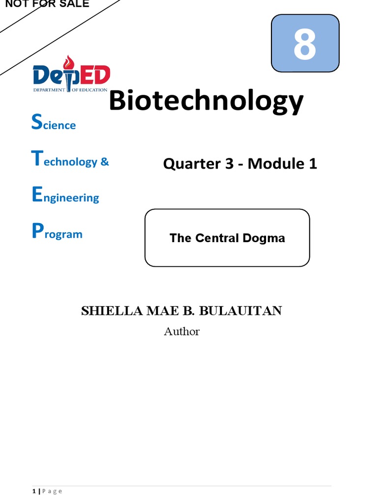 Biotech Final Quarter 3 Module 1 | PDF | Rna | Translation (Biology)