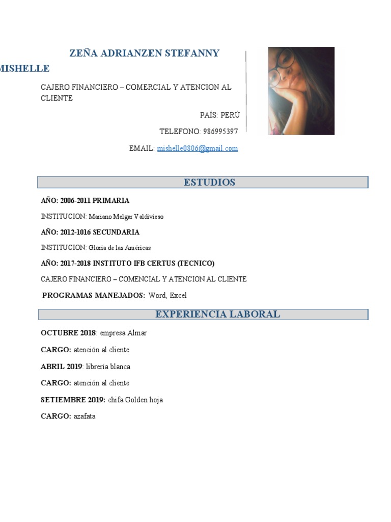 Zeña Adrianzen Stefanny Mishelle | PDF